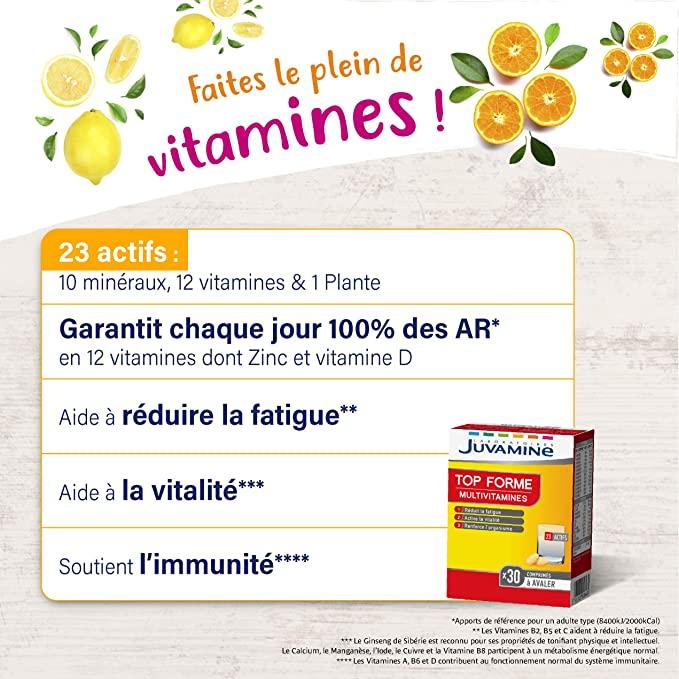 Lot de 2 JUVAMINE Top Forme Multivitamines. | Paris Dakar Shopping
